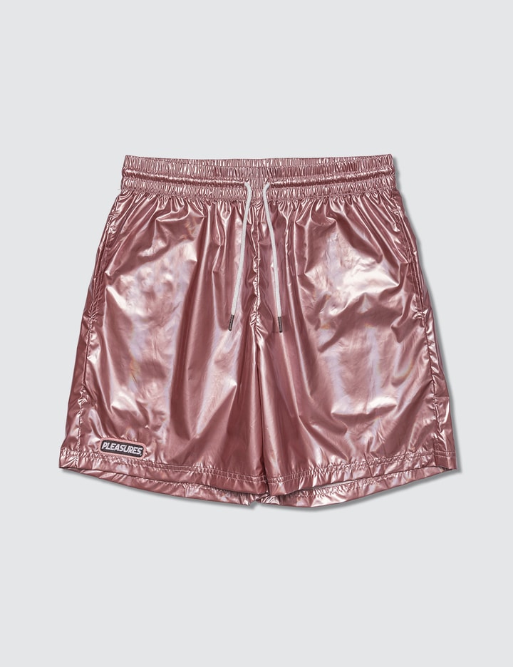 Pleasures - Liquid Metallic Shorts | HBX - Globally Curated Fashion and ...