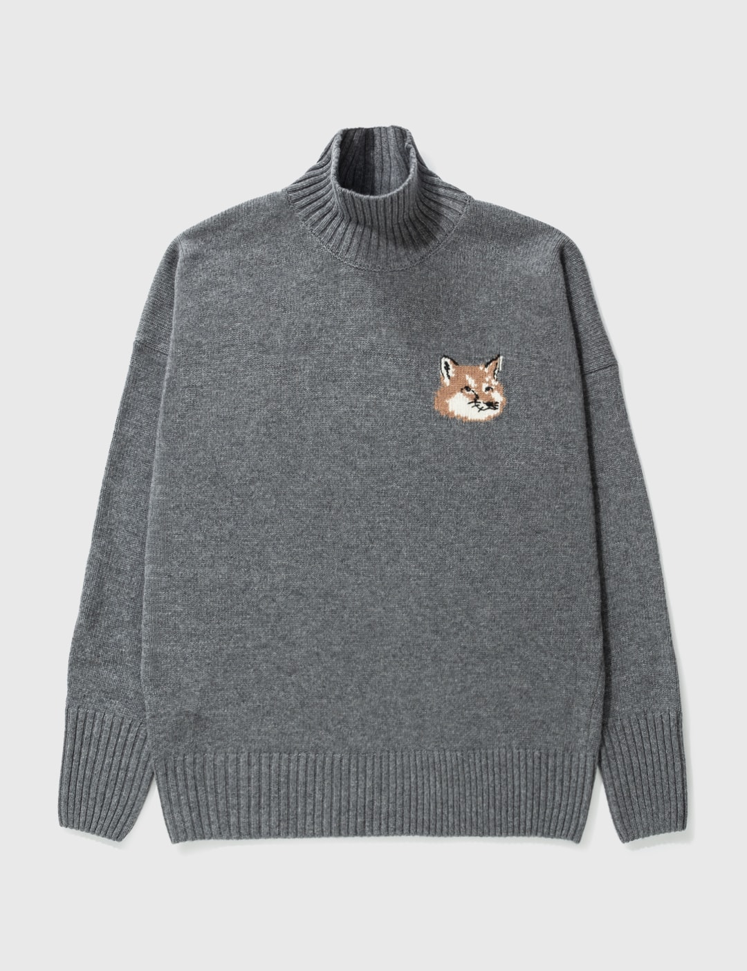 Maison Kitsuné - Fox Head Oversize High Neck Pullover | HBX
