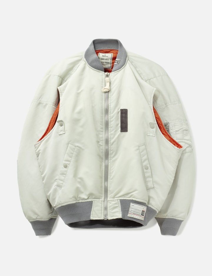 Maison Mihara Yasuhiro Bomber Jacket - White nylon bomber, excellent ...