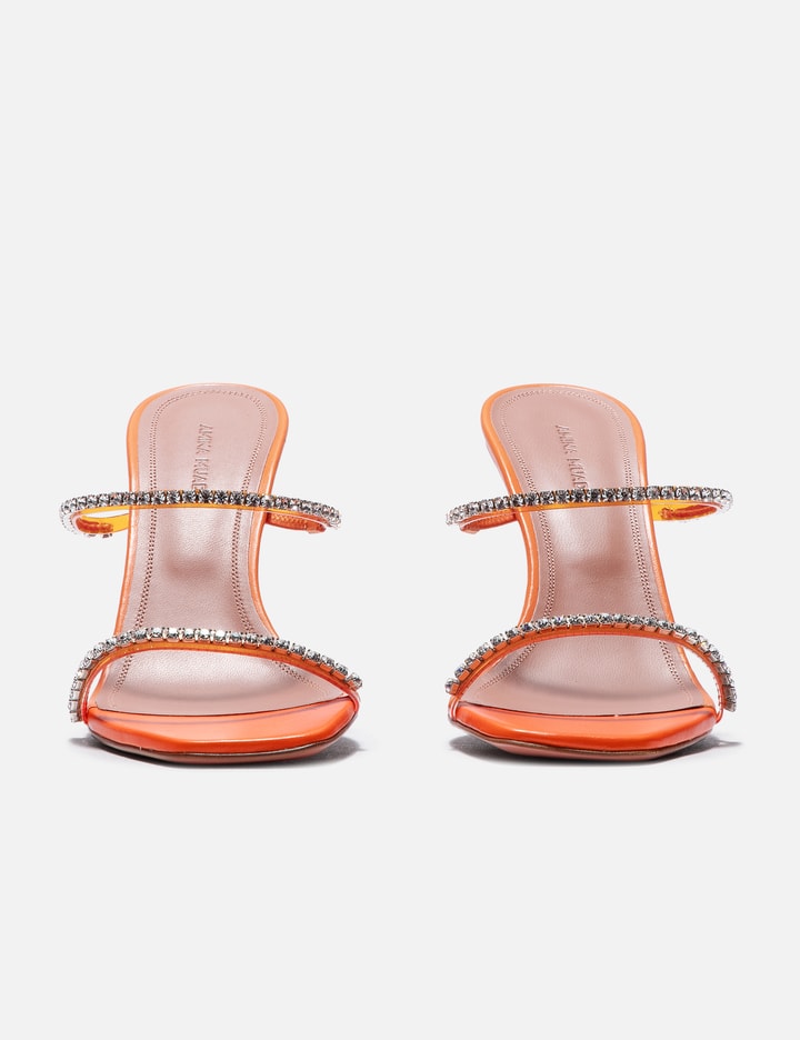 Amina Muaddi - Gilda Glass Slippers 70 | HBX - Globally Curated Fashion ...