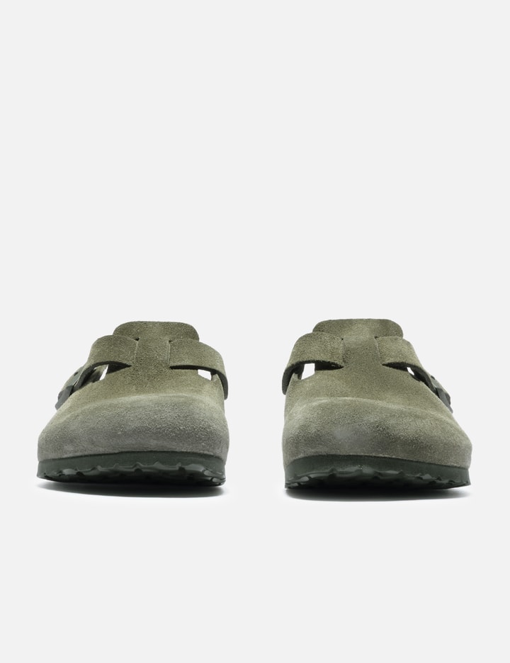 Birkenstock Boston - Suede clog with cushioned cork-latex footbed ...