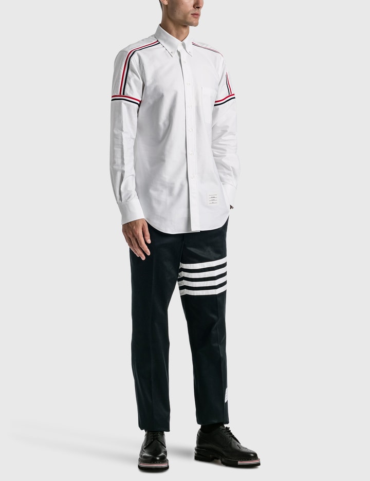 Thom Browne - Oxford Seamed Elastic Stripe Classic Shirt | HBX ...