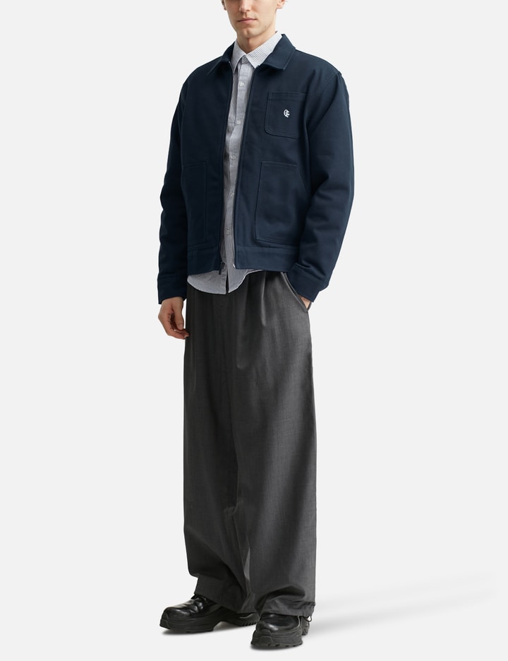 Quiet Golf Maintenance Canvas Jacket - Navy quilted canvas jacket with ...