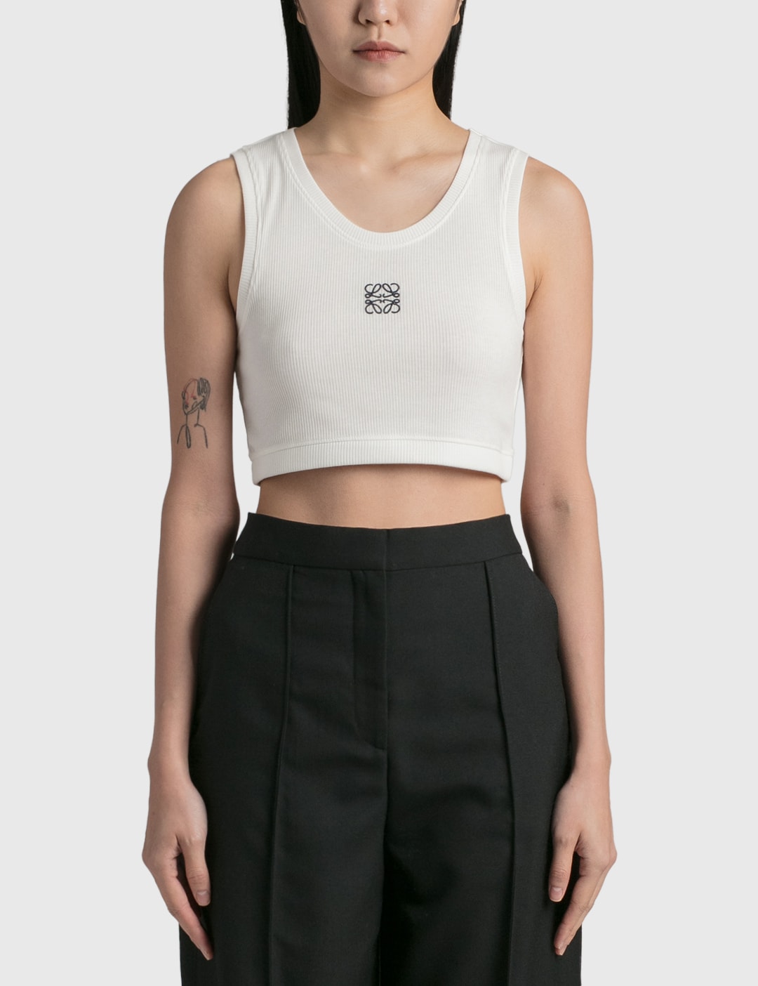 Loewe - CROPPED ANAGRAM TANK TOP | HBX - Globally Curated Fashion and ...