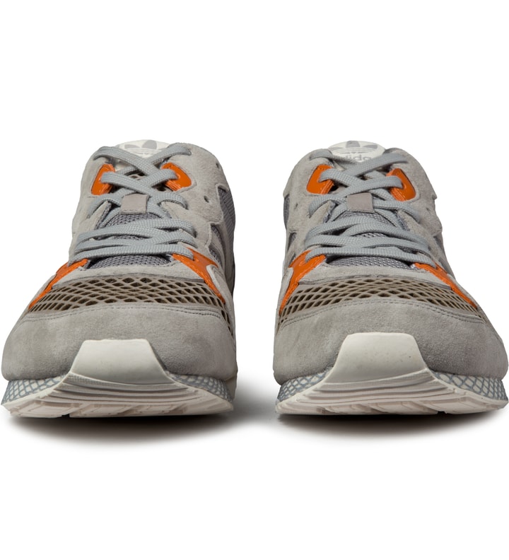adidas Originals - Aluminum Grey/Orange ZXZ 930 Shoe | HBX
