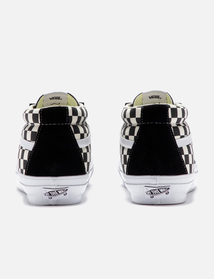 Vans SK8-MID REISSUE 83 - Mid-top checkerboard sneaker with leather ...