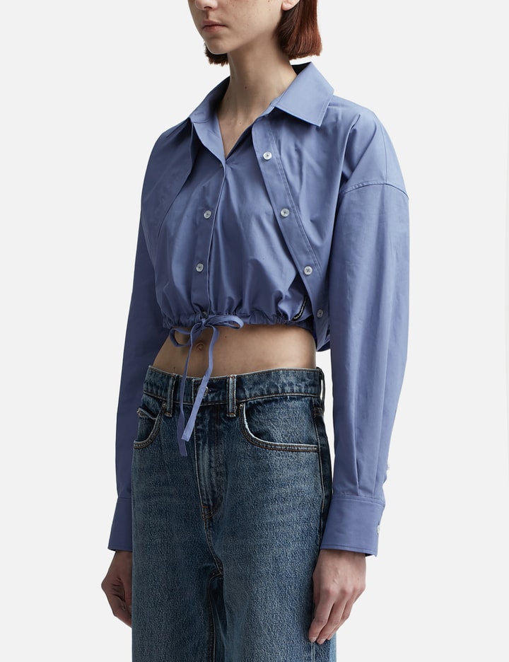 T By Alexander Wang - Double Layered Cropped Shirt | HBX - Globally ...