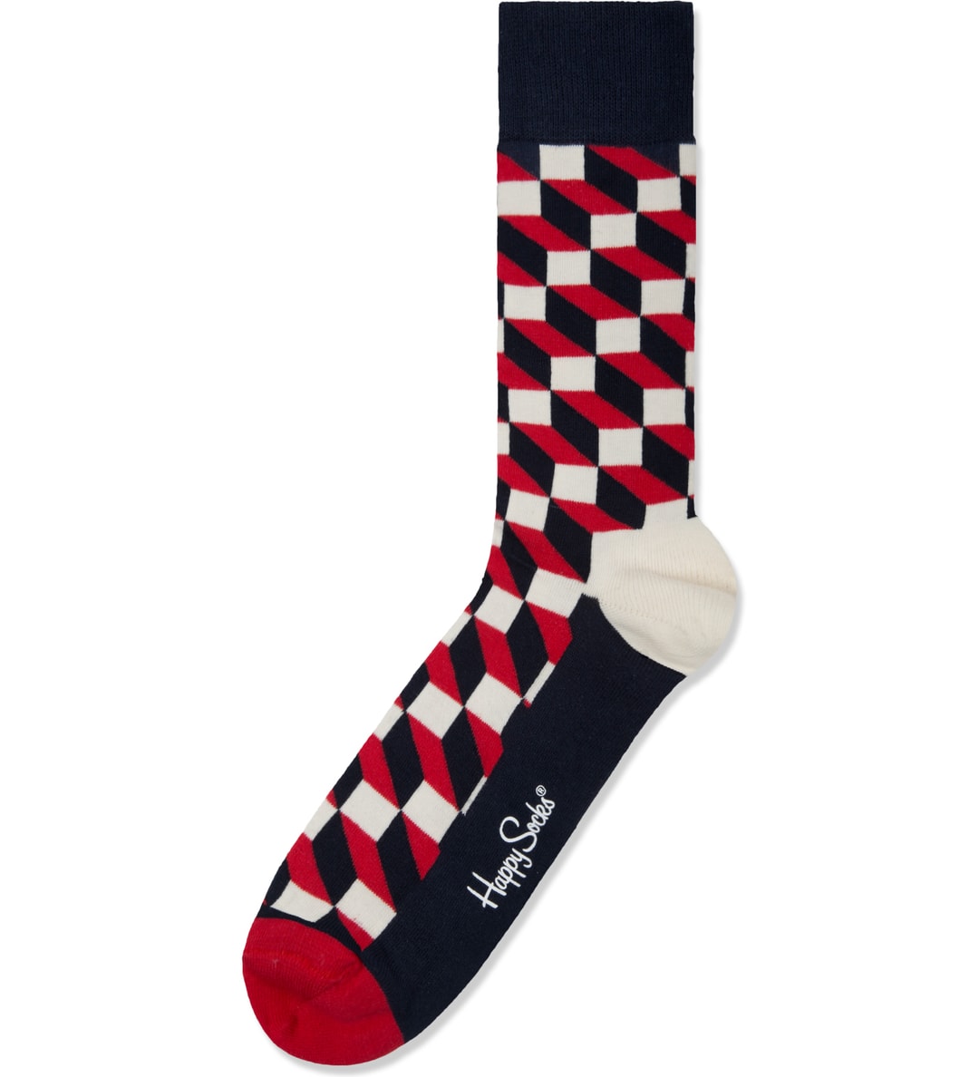 Happy Socks - Blue/Red Filled Optic Socks | HBX - Globally Curated ...