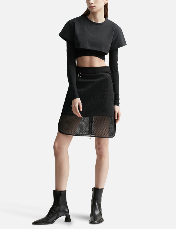 Private Policy - Mesh Denim Double-Layer Skirt | HBX