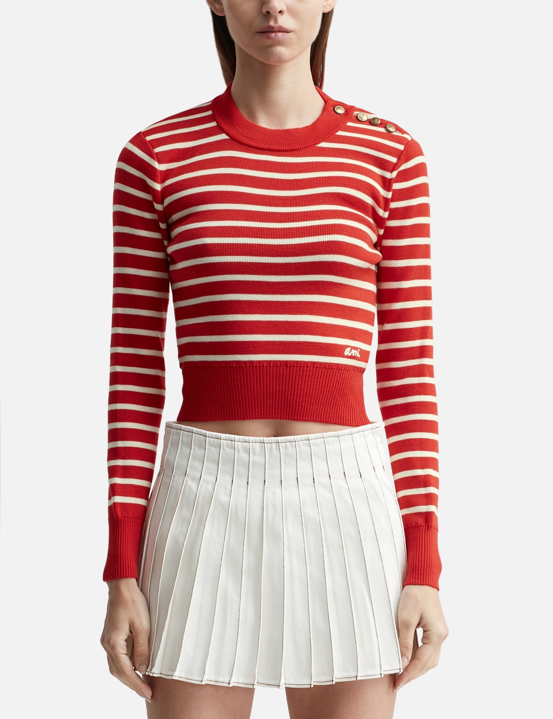 Ami - Ami Embroidery Crewneck Sailor Sweater | HBX - Globally Curated ...