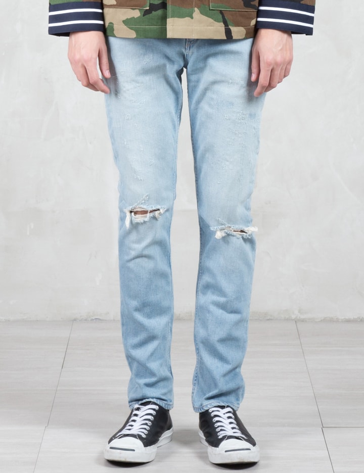 PHENOMENON - Washed Damage Jeans | HBX - Globally Curated Fashion and ...