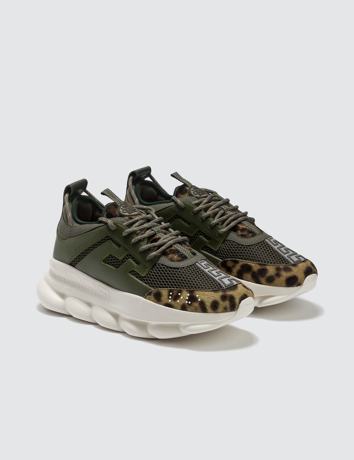 Versace - Leopard Chain Reaction Sneakers | HBX