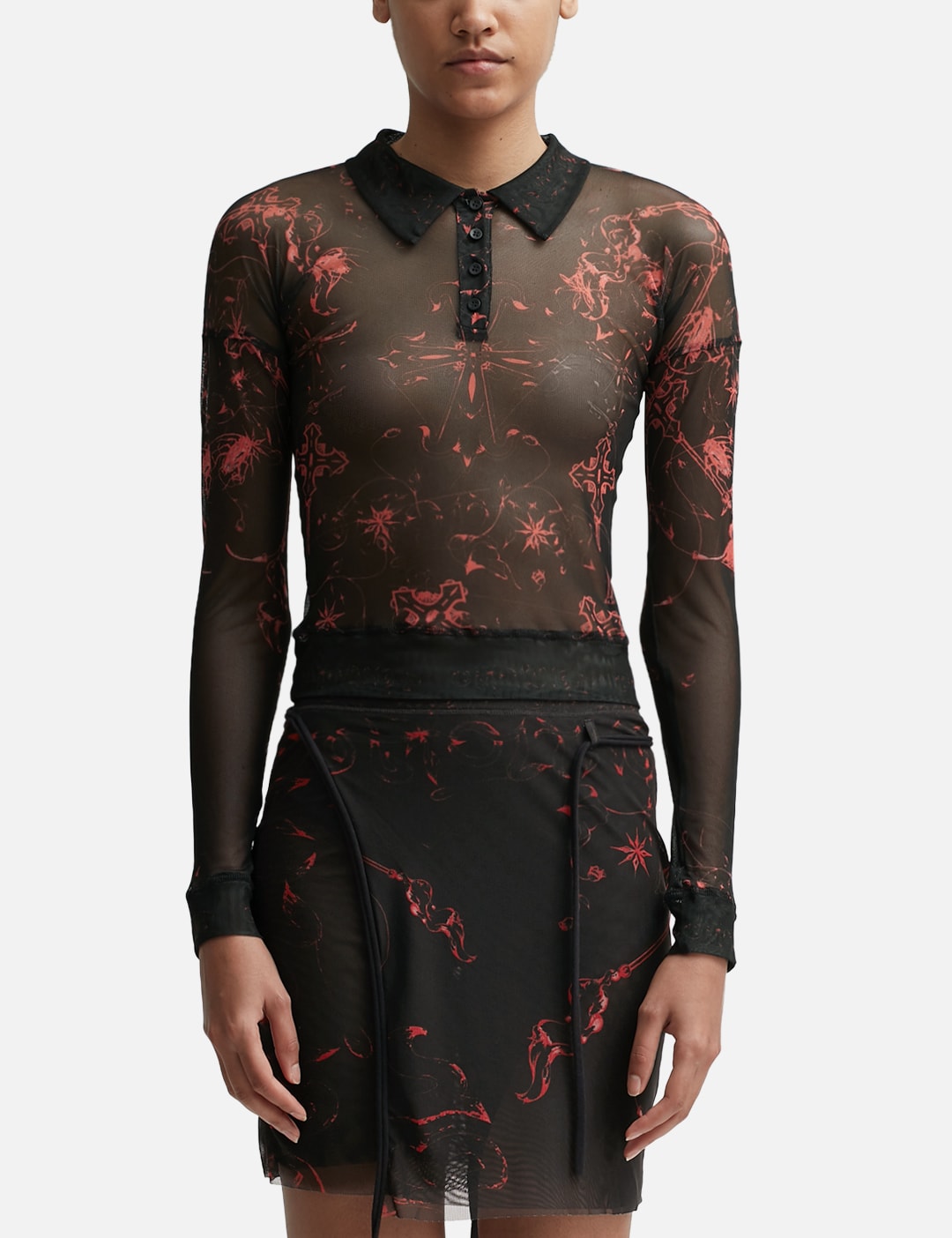 Ottolinger - MESH POLO TOP | HBX