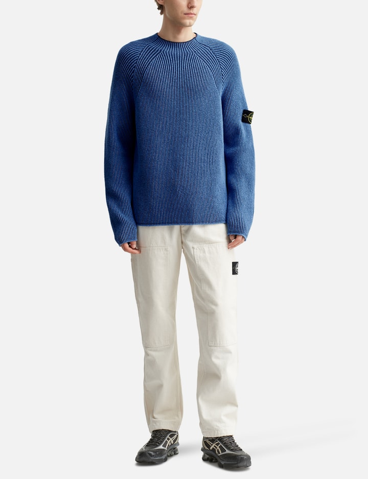 Stone Island - Vanisé Full Rib Rws Wool Mock Neck Jumper | HBX