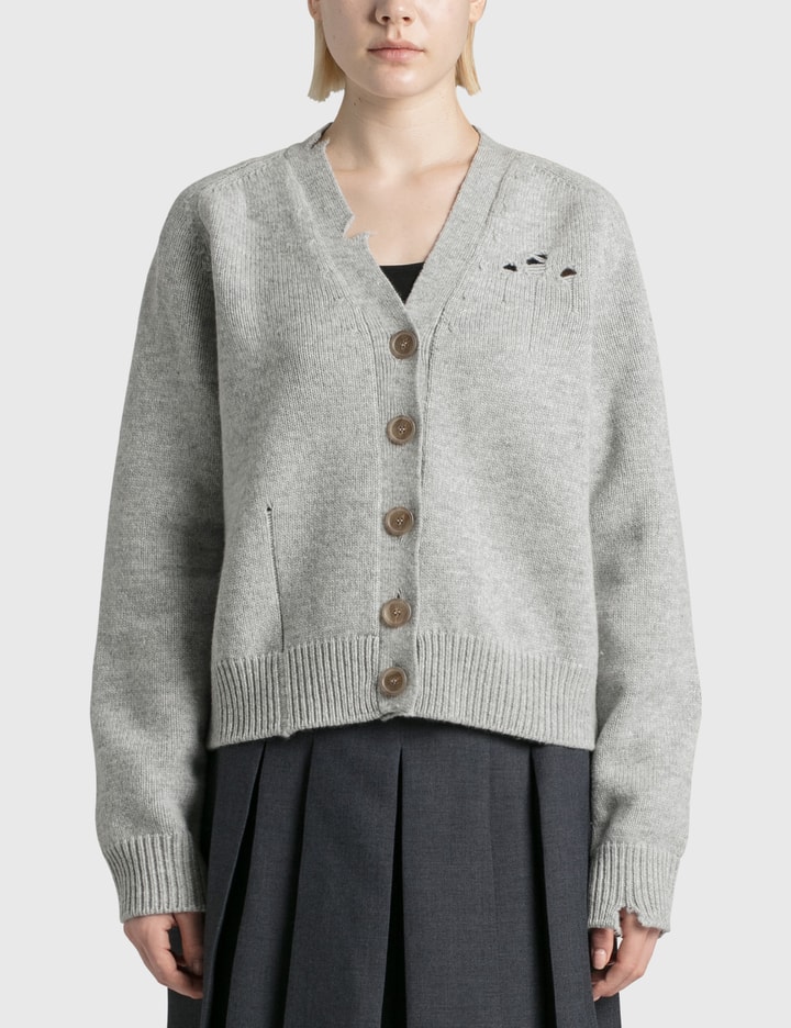 Maison Margiela - Wool Distressed Cardigan | HBX
