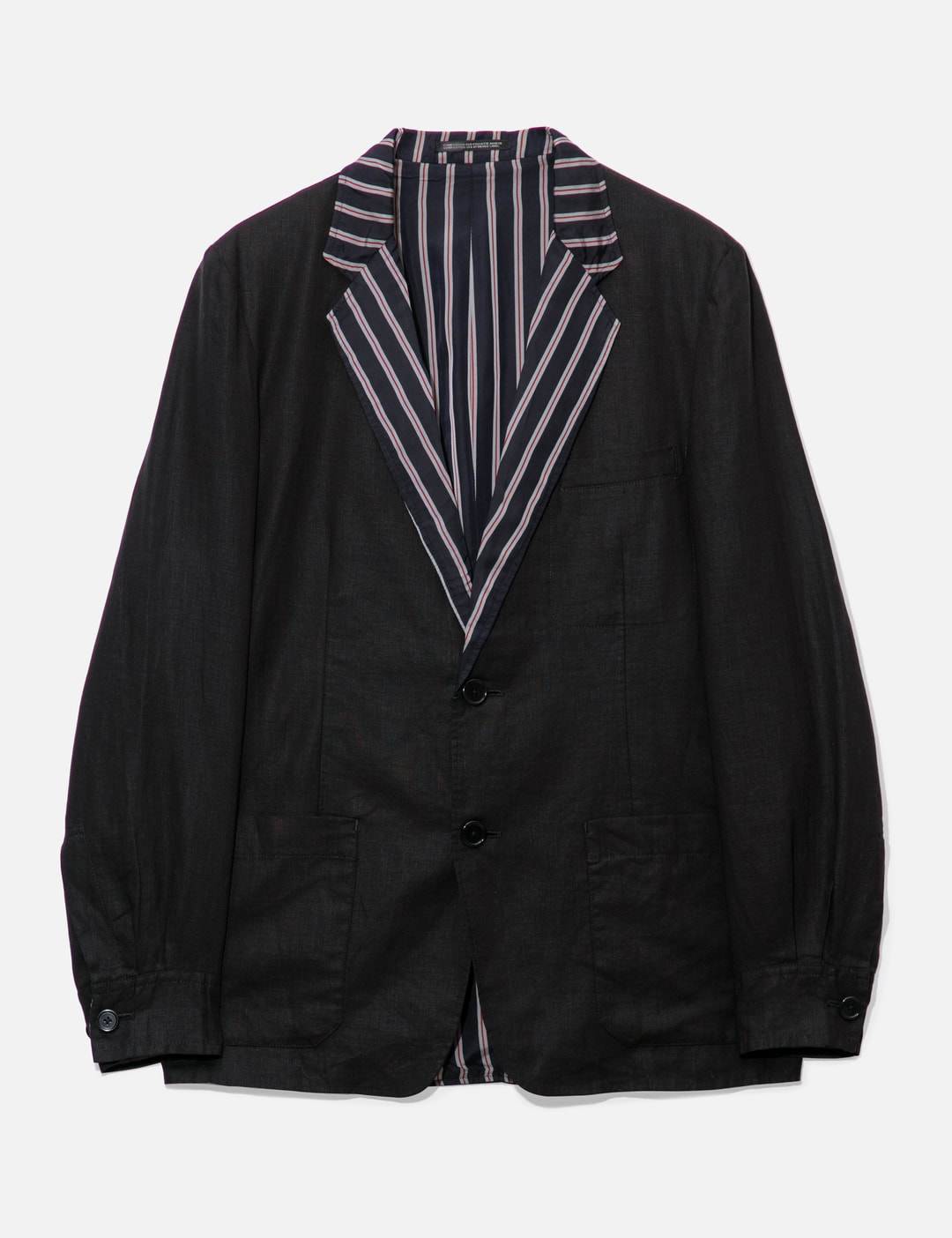 Yohji Yamamoto - YOHJI YAMAMOTO STRIPE LINEN BLAZER | HBX - Globally ...