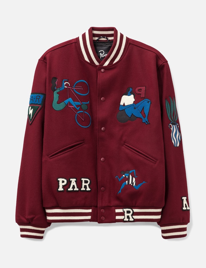 By Parra - RUN SIT & BIKE VARSITY JACKET | HBX - Globally Curated ...