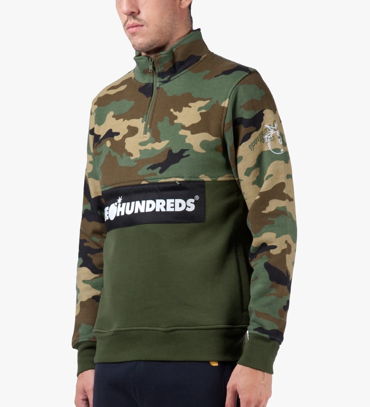 The Hundreds - Camo Dime Half-zip Sweater | HBX - Globally Curated ...