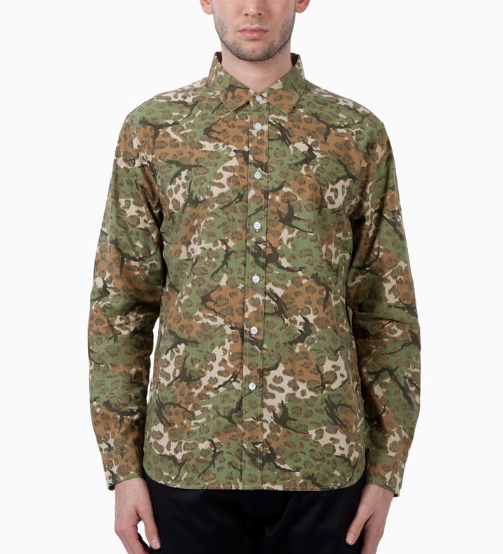 Stüssy - Natural Cheetah Camo Shirt | HBX - Globally Curated Fashion ...