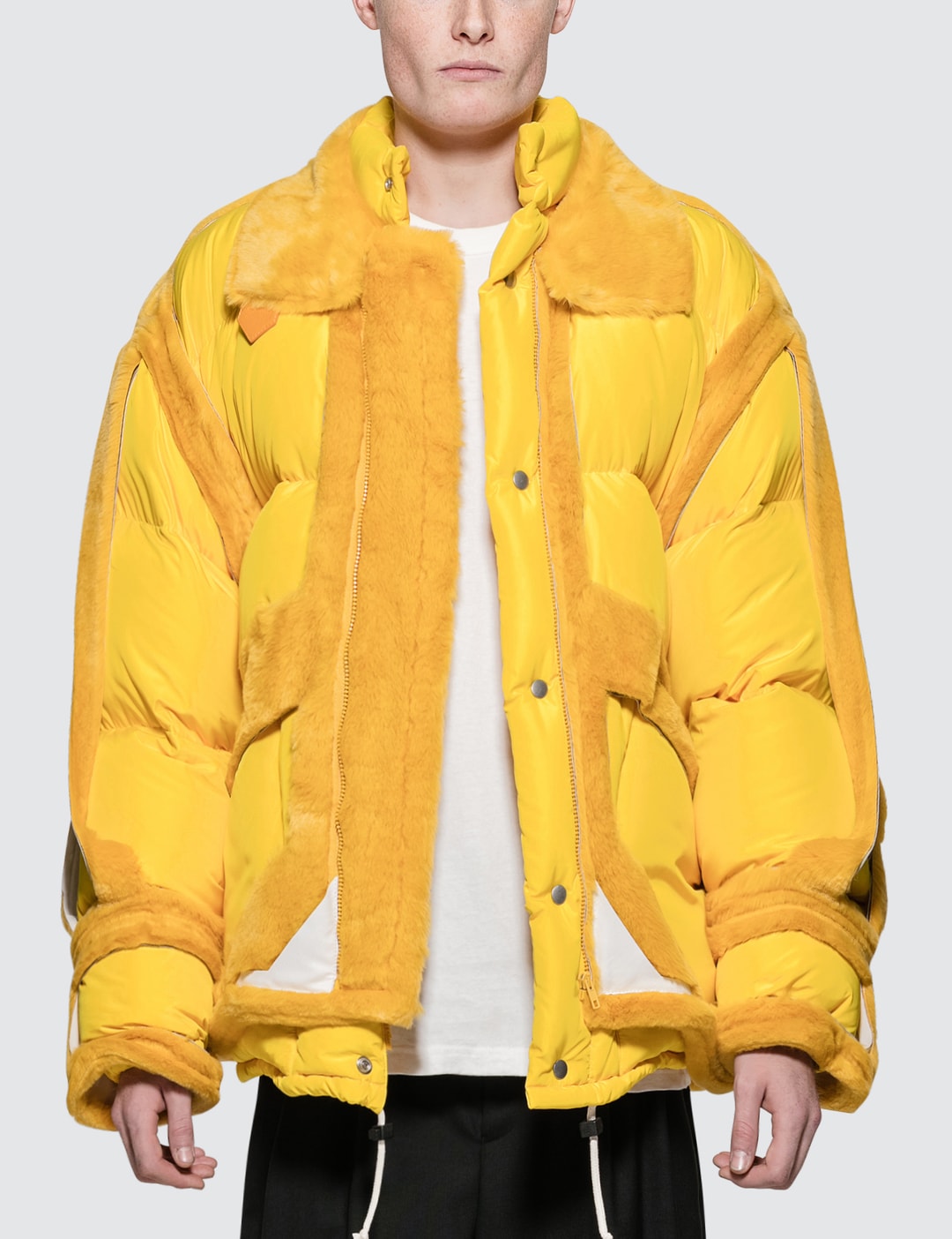 Maison Margiela - Yellow Trim Show Puffer Jacket | HBX - Globally ...
