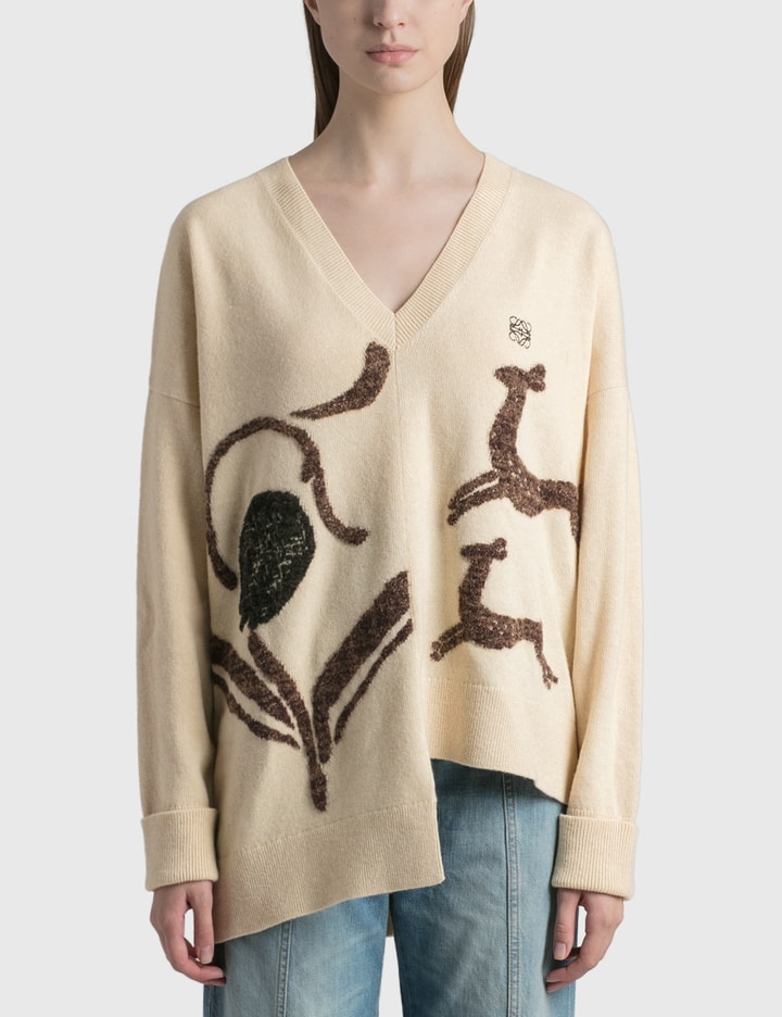 Loewe - Asymmetric Dear Sweater | HBX - Globally Curated Fashion and ...