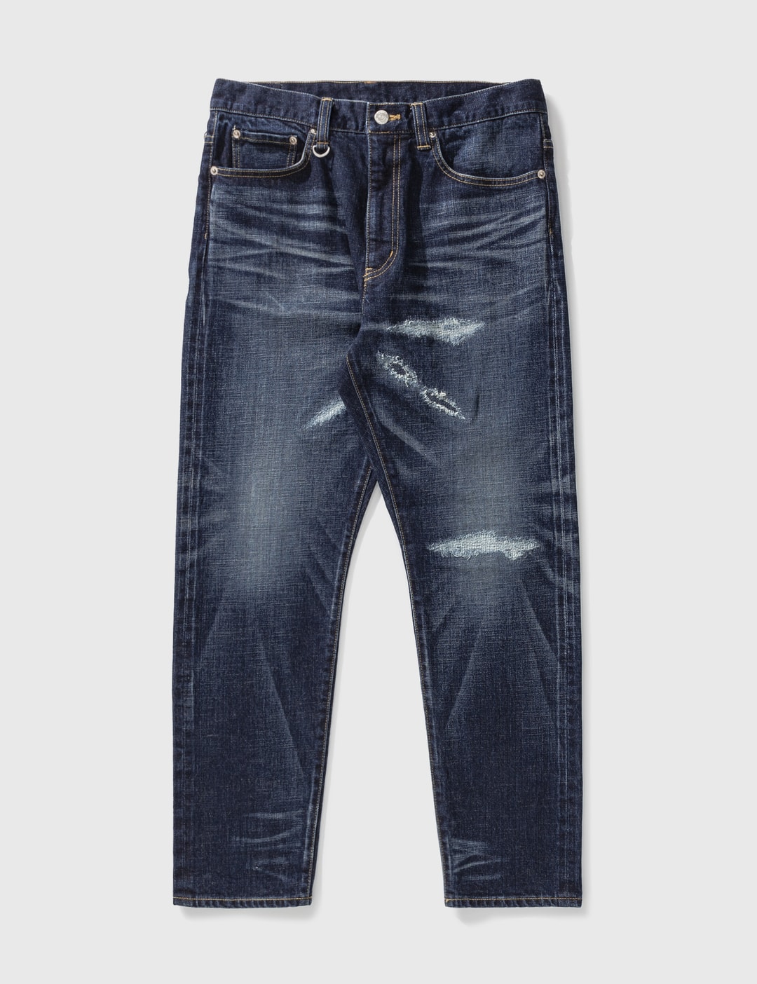 uniform experiment - DAMAGED DENIM PANTS | HBX