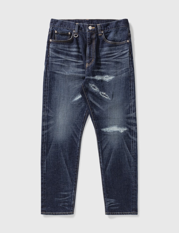 uniform experiment - DAMAGED DENIM PANTS | HBX