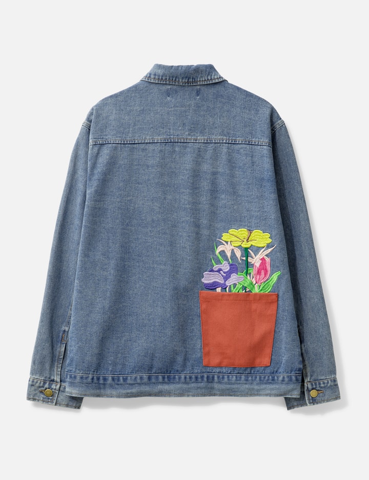 KidSuper - FLOWER POTS DENIM JACKET | HBX - Globally Curated Fashion ...