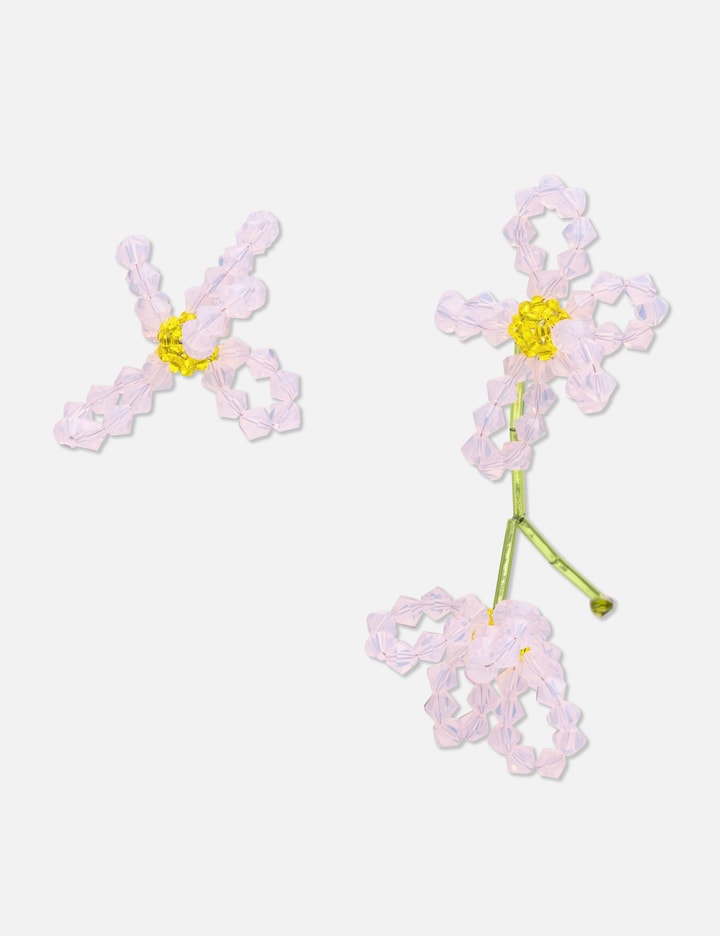 Helena Thulin Aster Chinensis Earrings - Hand-beaded sterling silver ...