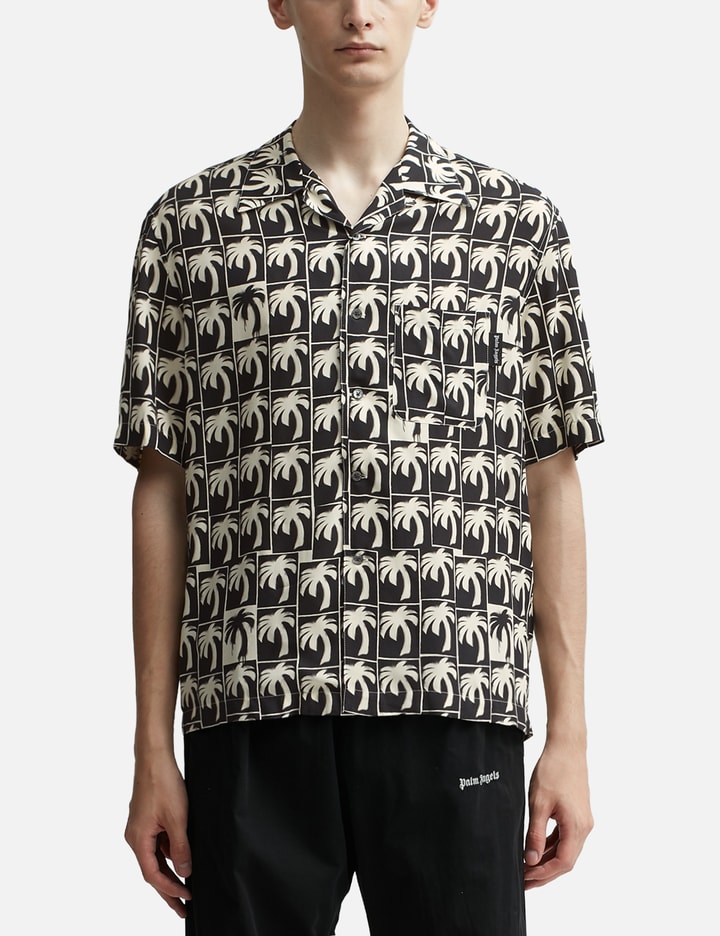 Palm Angels - Dripping Palm Bowling Shirt | HBX