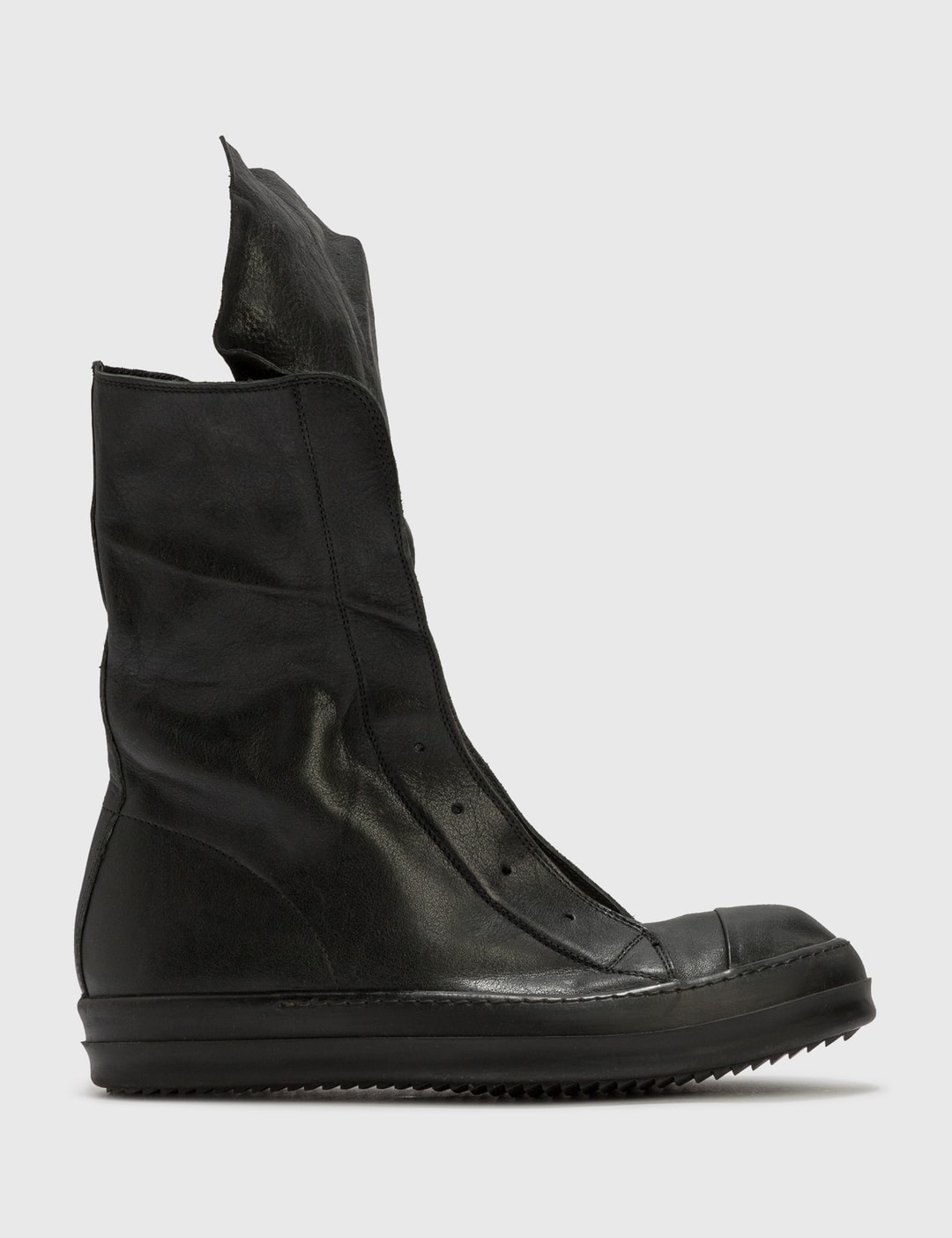 Rick Owens - RICK OWENS ZIP UP LEATHER LONG BOOT (NO BOX) | HBX ...