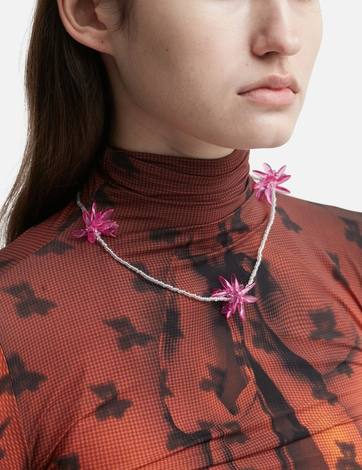 Helena Thulin Funiculus Beaded Chain - 法國製粉紅串珠花飾頸鏈，水晶與黃銅精緻手工 | HBX