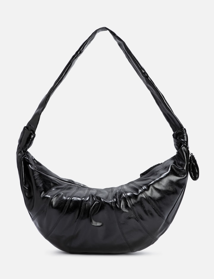 Lemaire Large Croissant Bag - Black coated-cotton shoulder or crossbody ...