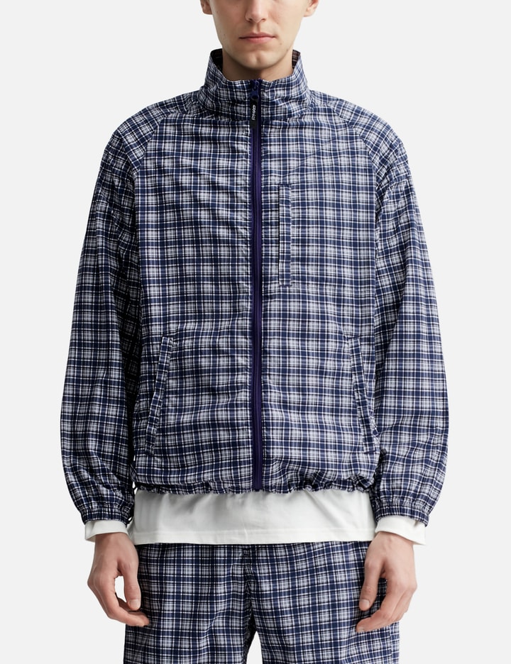 Gramicci Checkered Shell Jacket - Lightweight navy check shell with zip ...