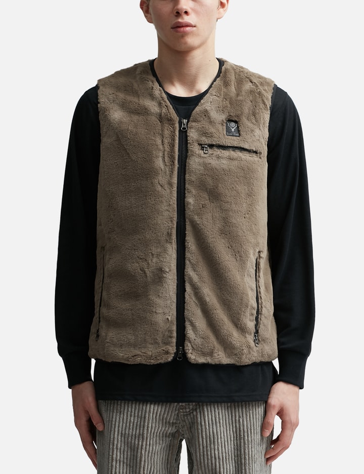 South2 West8 - Micro Fur Piping Vest | HBX