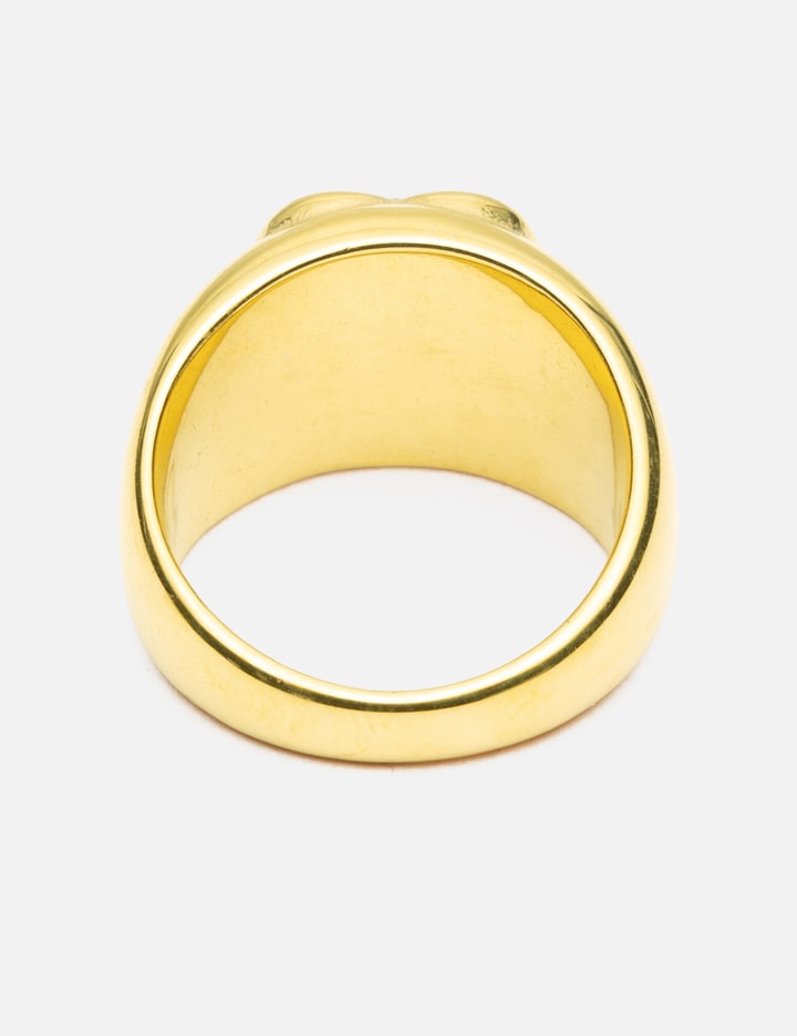 NOTTE Forget Me Not Chunky Ring - 24k gold-plated vintage pink ring ...