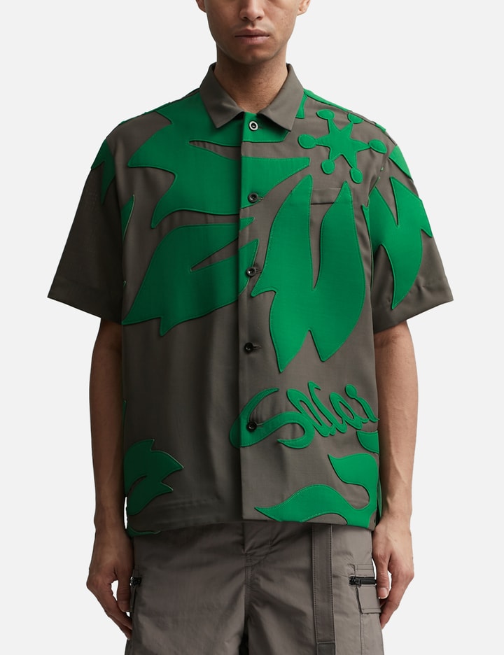 Sacai - Floral Embroidered Patch Suiting Shirt | HBX - Globally Curated ...