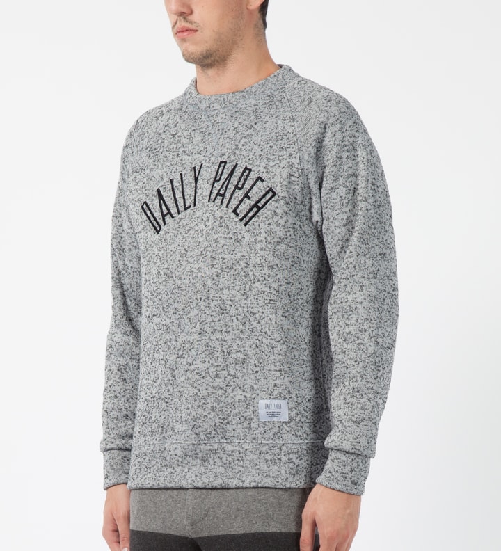 Daily Paper - Grey Melange Script Logo Sweater | HBX - Globally Curated ...