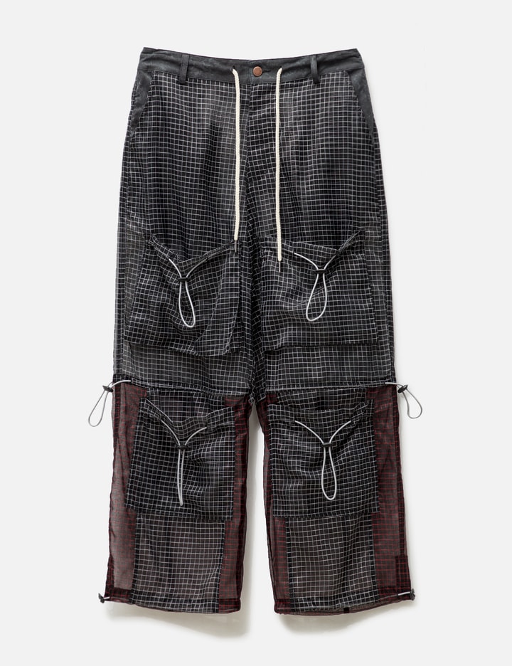 FRIED RICE - Unisex Check Drawstring Cargo Pants | HBX
