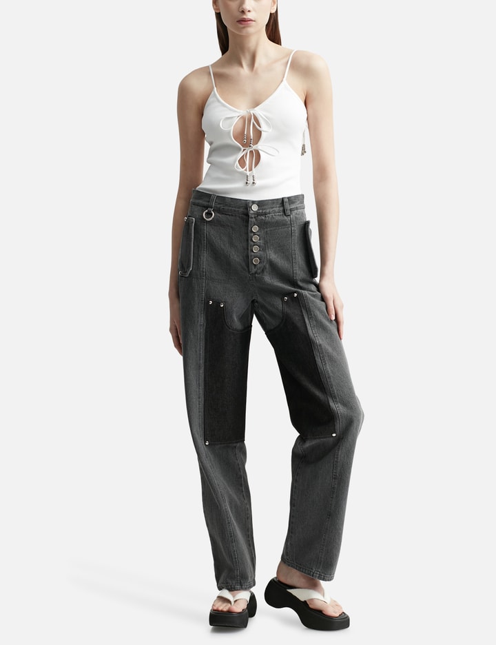 Private Policy - WASHED DENIM PANEL JEANS | HBX