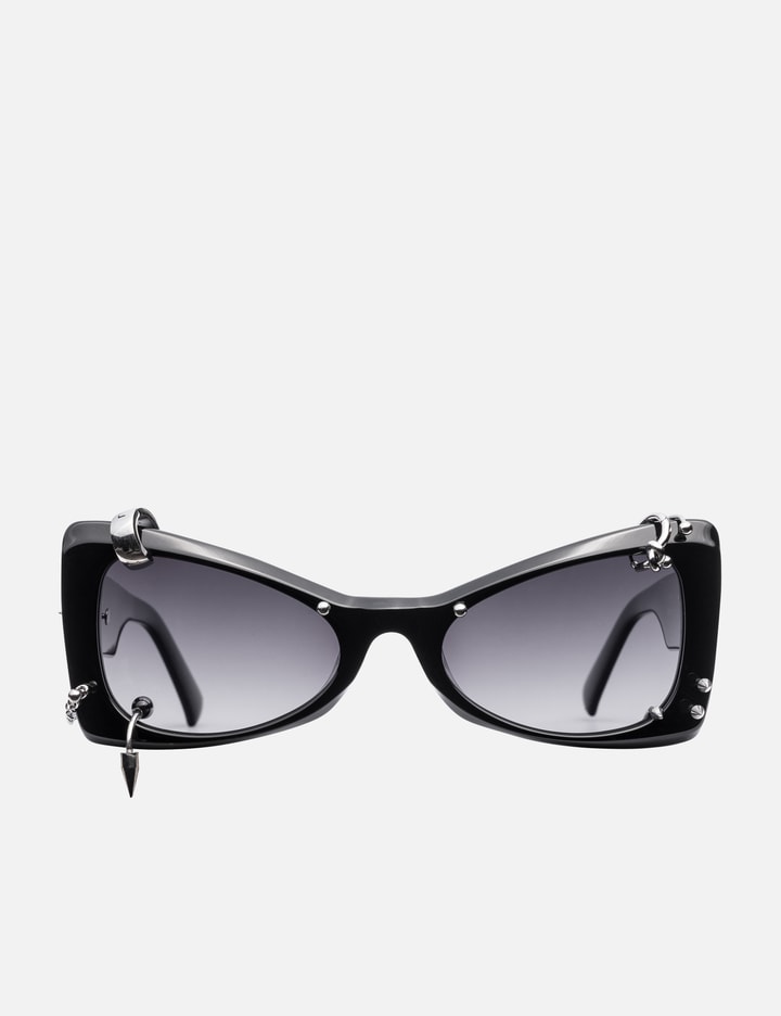 Arcus Paris Sirius (Void)— Alpha - Black triangular sunglasses with ...
