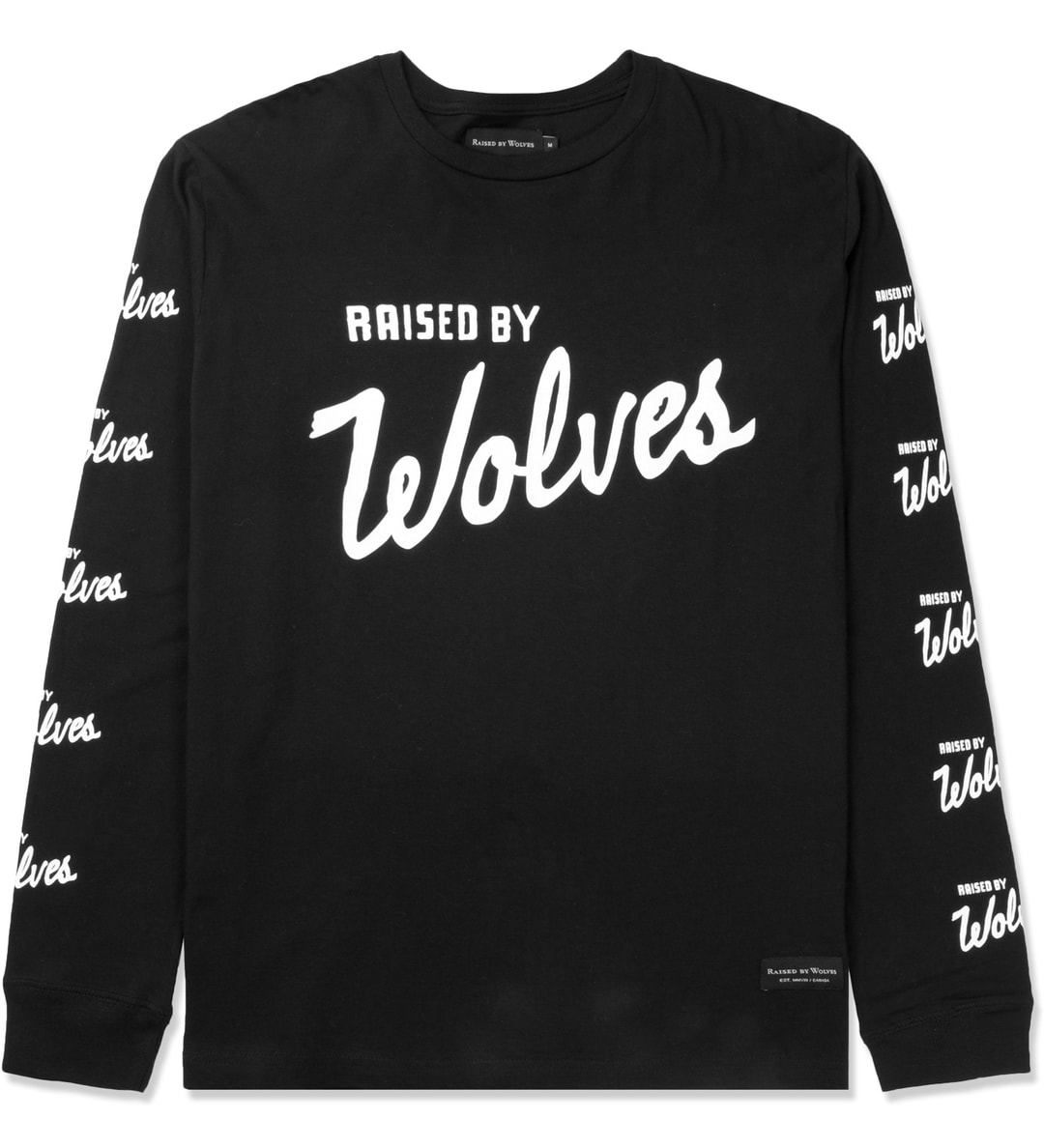 Raised By Wolves - Black Varsity Logo L/S T-Shirt | HBX - Globally ...