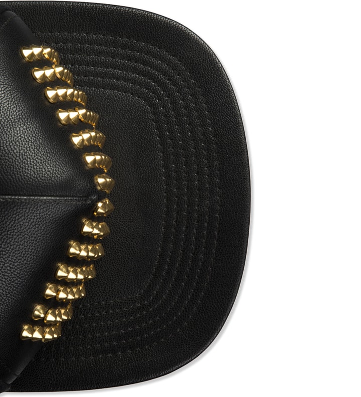 Stampd - Gold Leather Studded Snapback Cap | HBX - Globally Curated ...