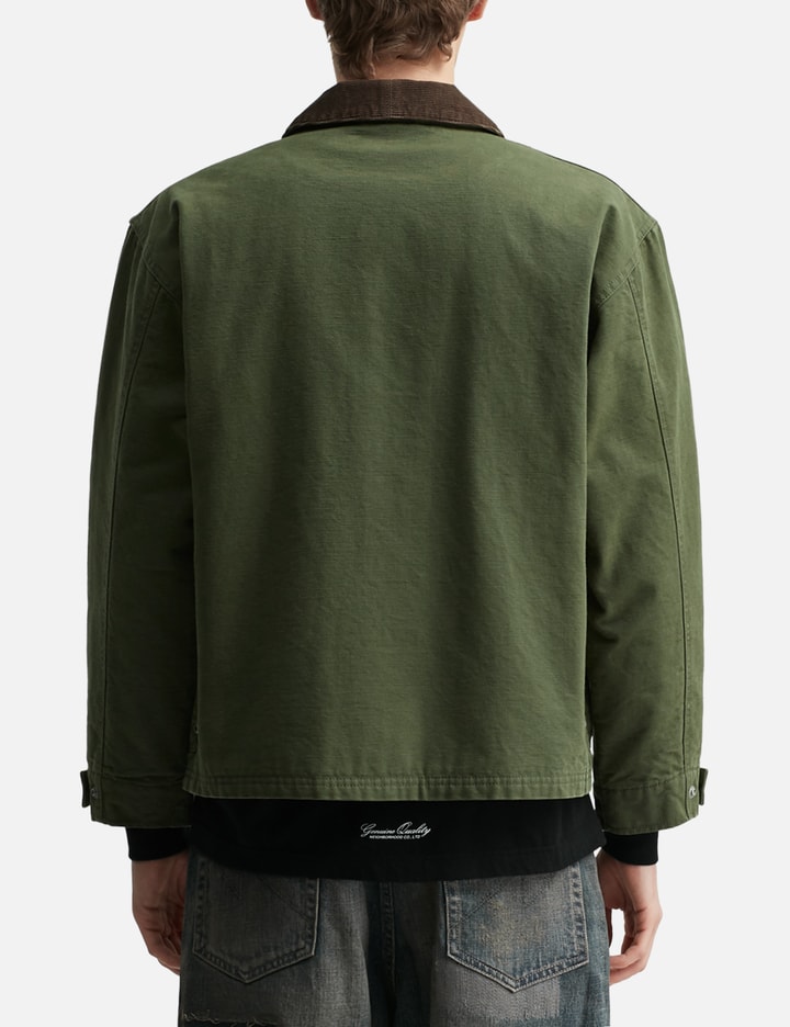 NEIGHBORHOOD Fireman Jacket - Olive-drab duck canvas jacket with ...