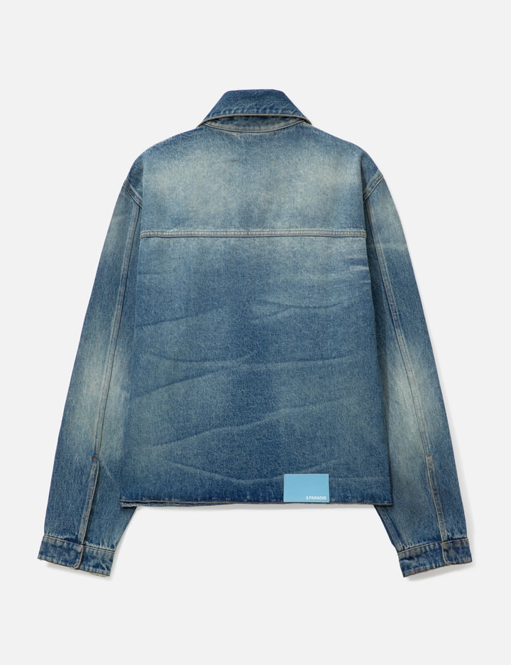 3.Paradis Freedom Doves Denim Jacket - 经典水洗牛仔工装夹克，宽松版型搭配独特圆领，展现当代街头优雅 ...