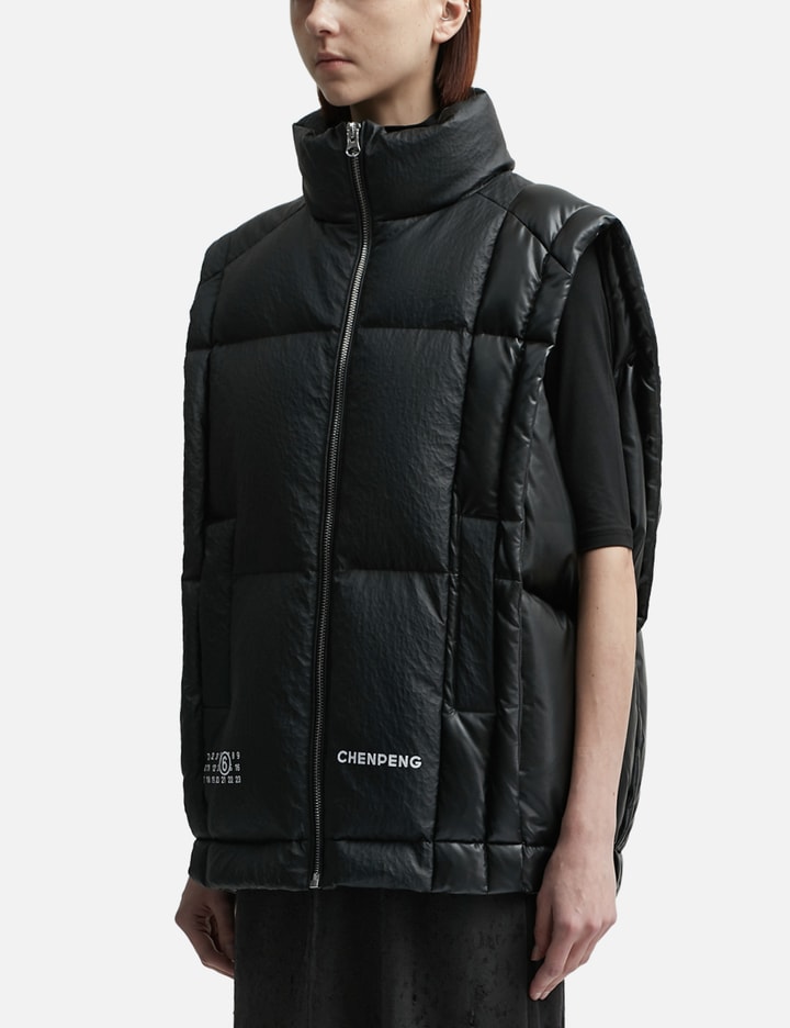 MM6 Maison Margiela - MM6 x Chen Peng Cropped Puffer Gilet | HBX ...
