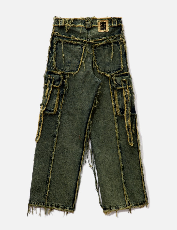 DHRUV KAPOOR - Destroyed Cargo Jeans | HBX - Globally Curated Fashion ...