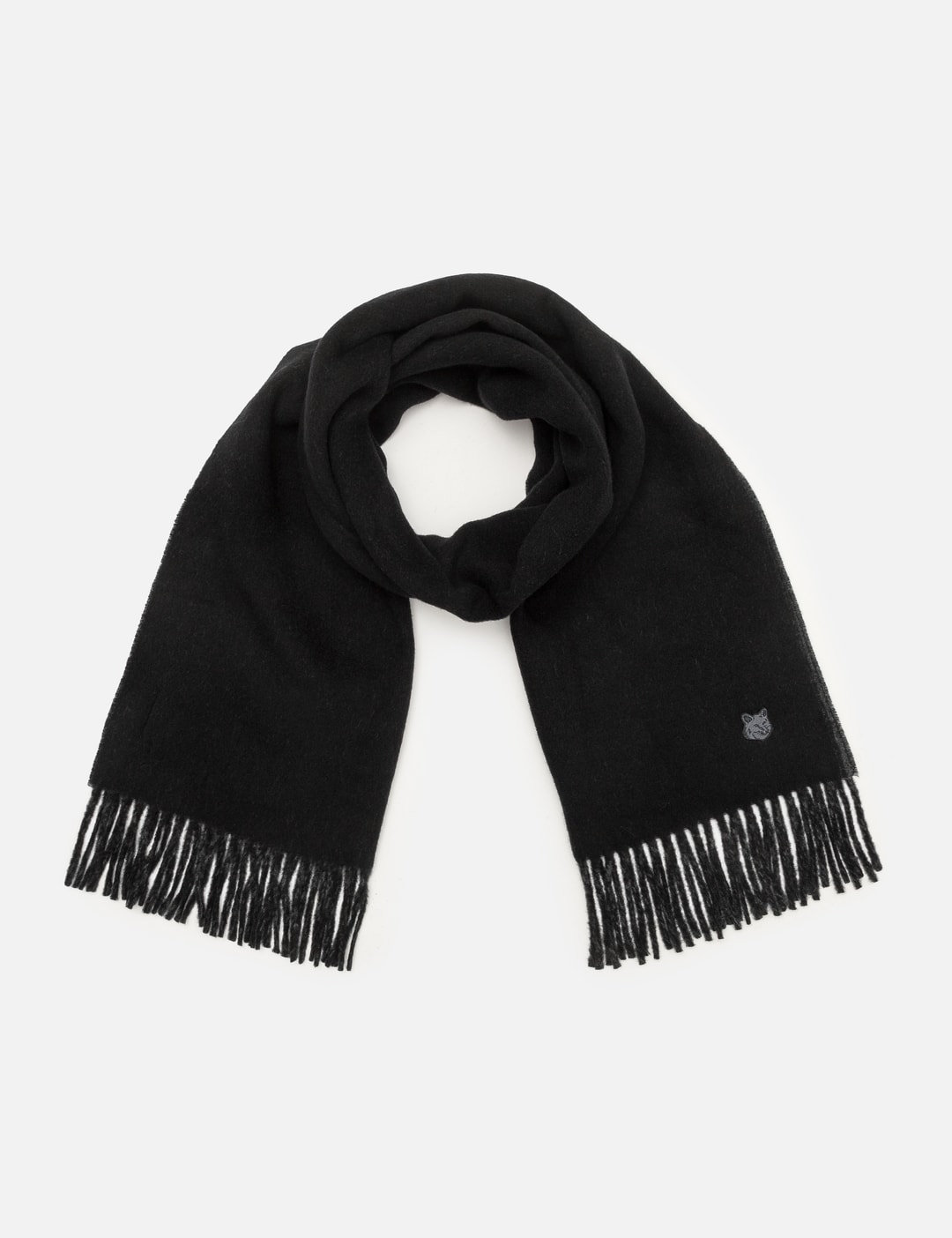 Maison Kitsuné - Bold Fox Head Patch Scarf | HBX