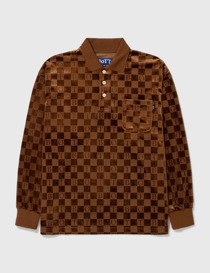 BoTT - Checkerboard Velour Polo Shirt | HBX