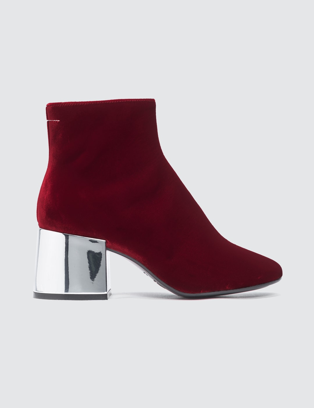 MM6 Maison Margiela - Velvet Cube Heel Boots | HBX - Globally Curated ...